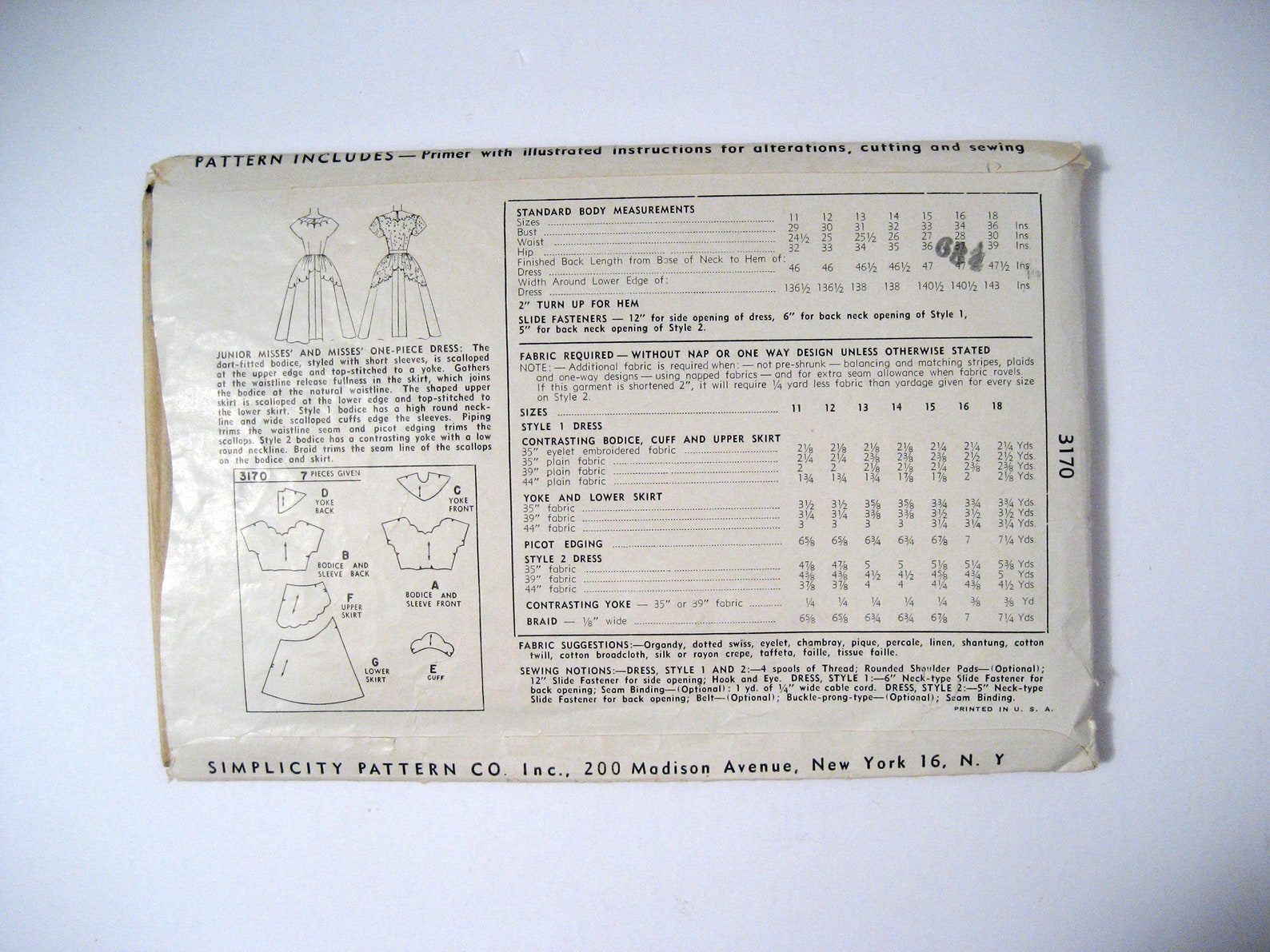 Vintage 50s Dress, Scalloped Neckline and Skirt Topstitch Detail ...