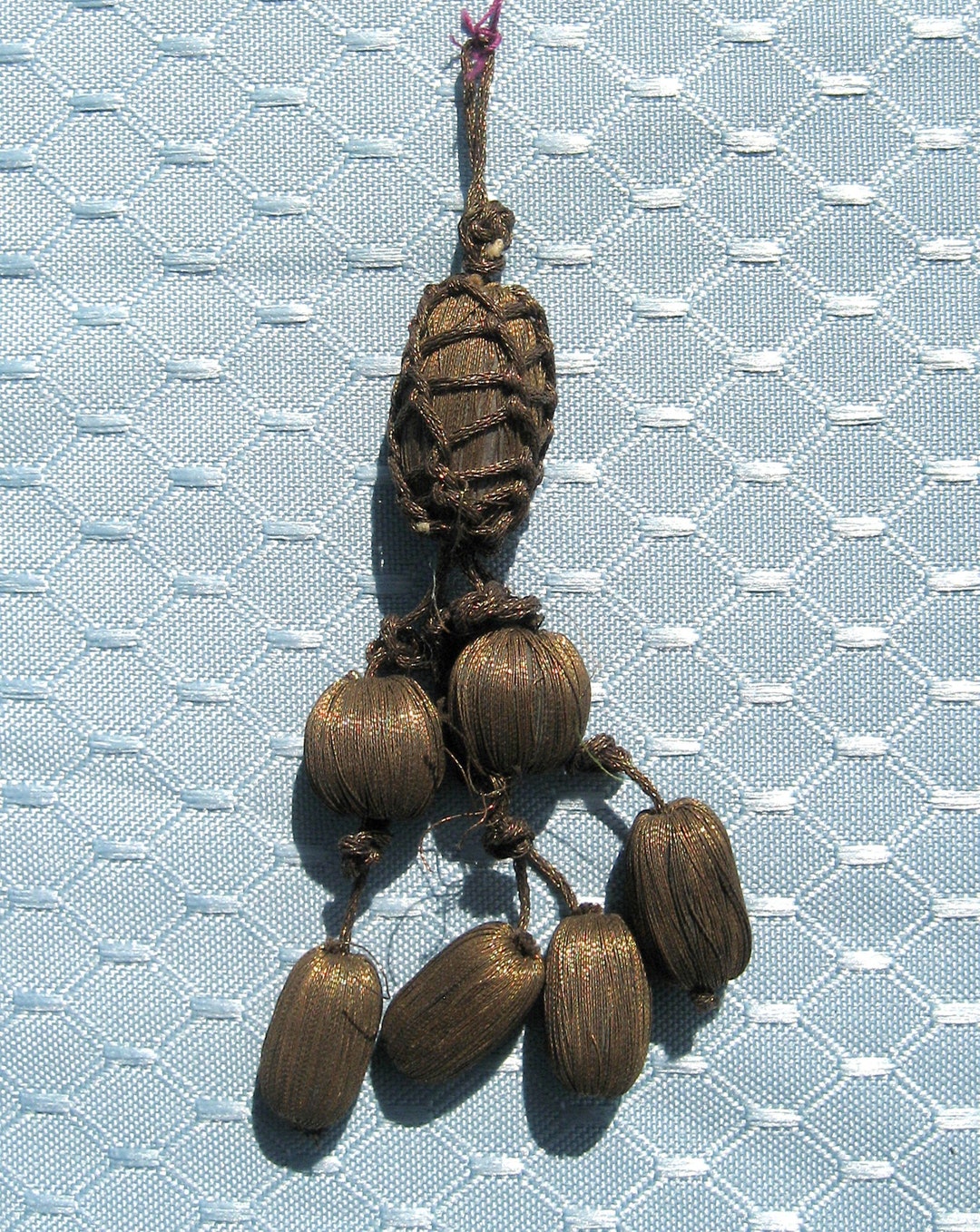 Vintage Antique Metallic Bronze Thread Bobble Tassel. 4 1/2" Long ...