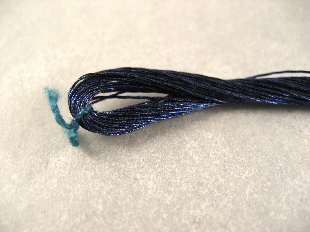 Vintage Antique Skein of Peacock Blue Bullion Embroidery Thread Floss ...