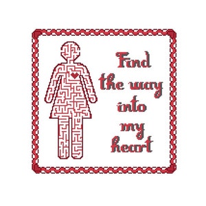 Modern Cross Stitch Pattern - Counted Cross Stitch Pattern - Maze Cross ...