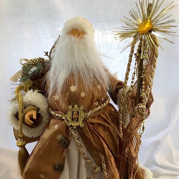 Ivory Santa Tree Topper - Etsy