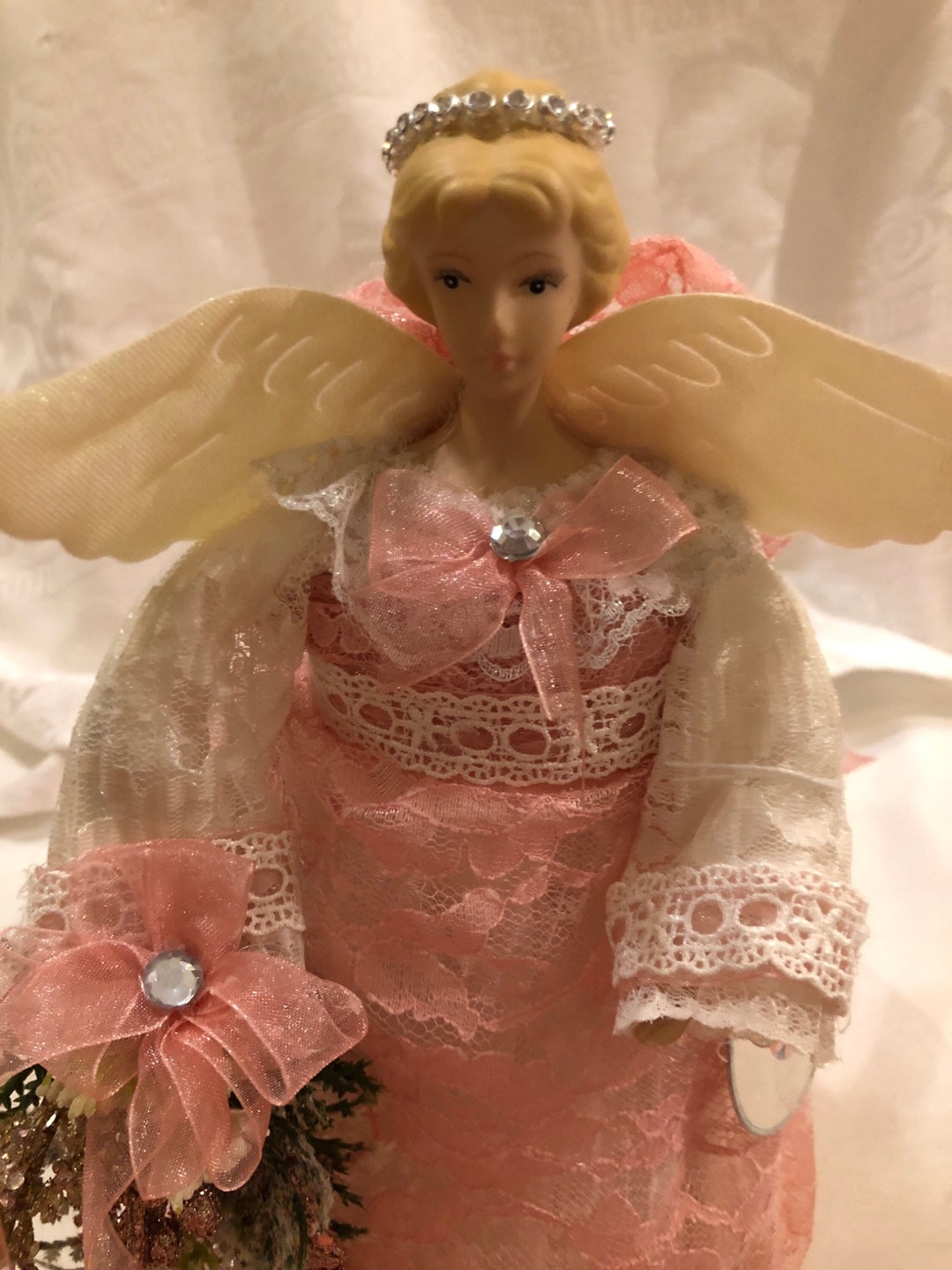 Porcelain Angel Tree Topper Etsy