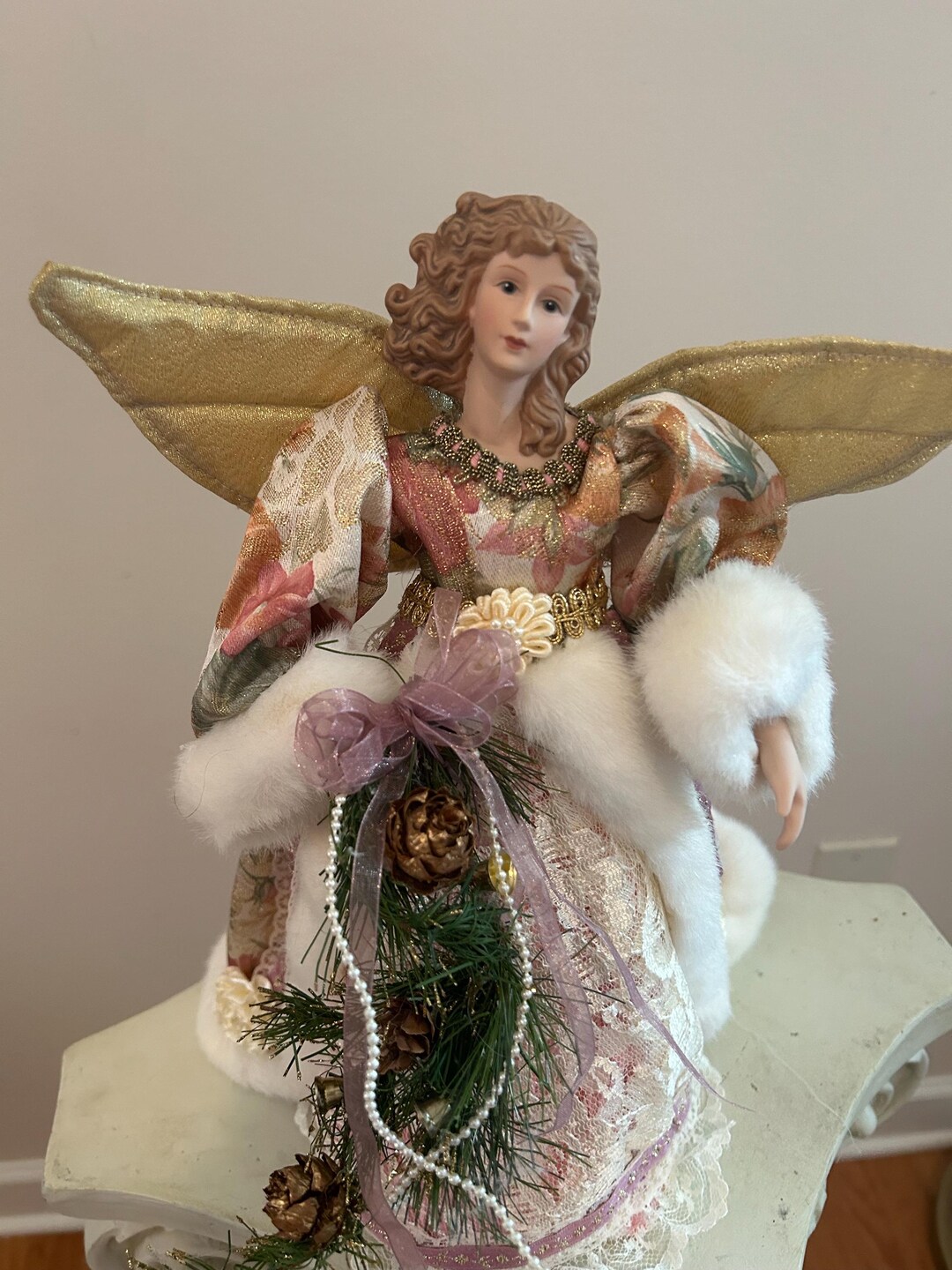 Porcelain Tree Top Angel - Etsy