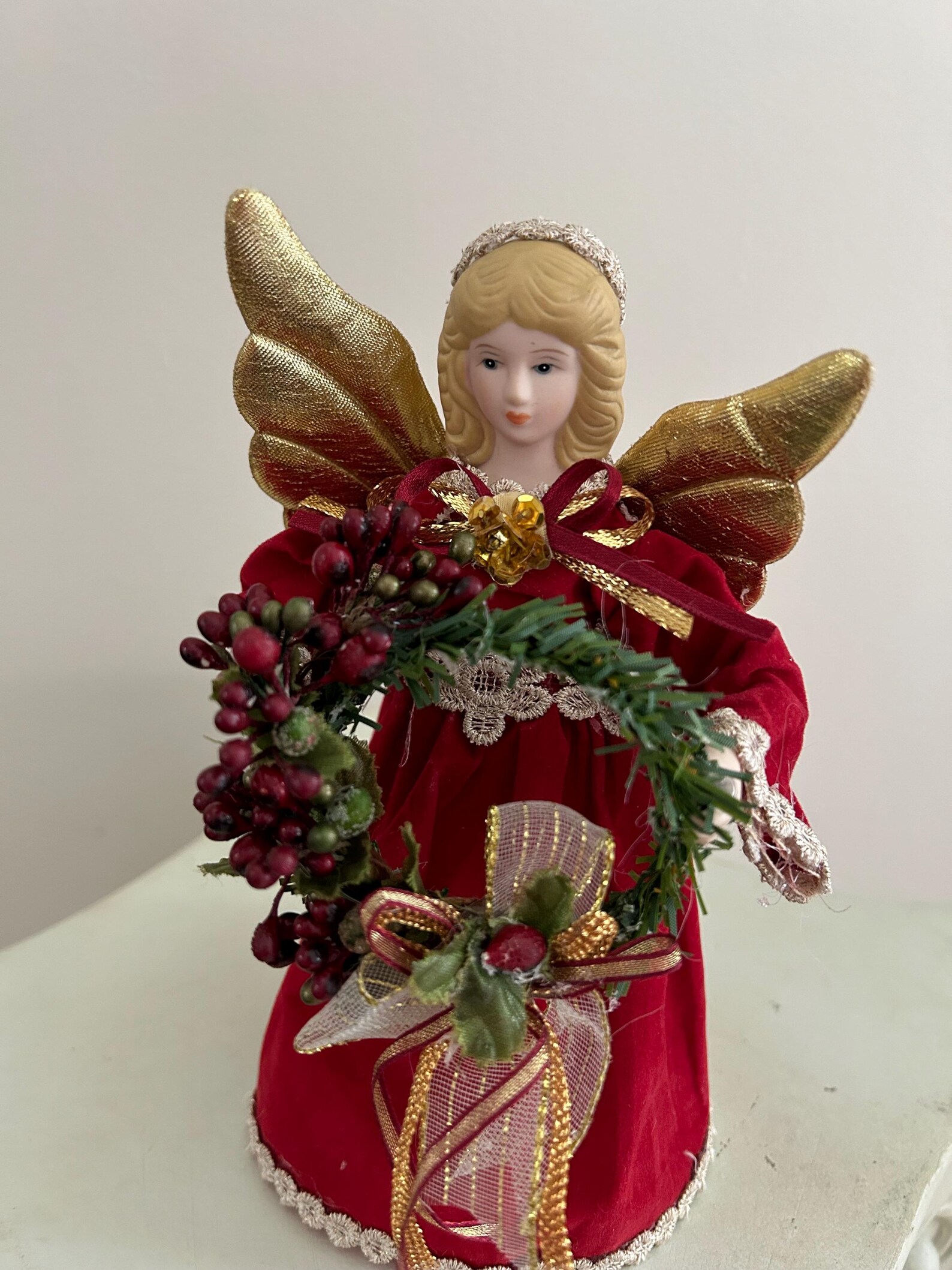 Porcelain Tree Topper Angel - Etsy