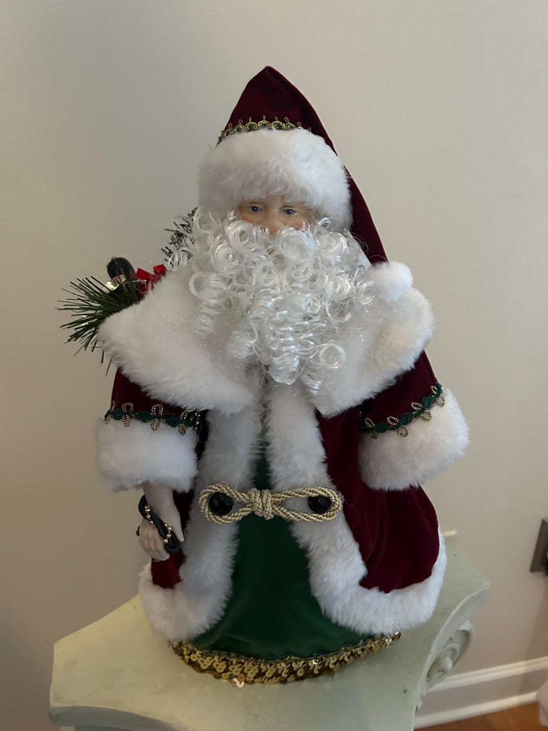 Porcelain Tree Topper Santa - Etsy