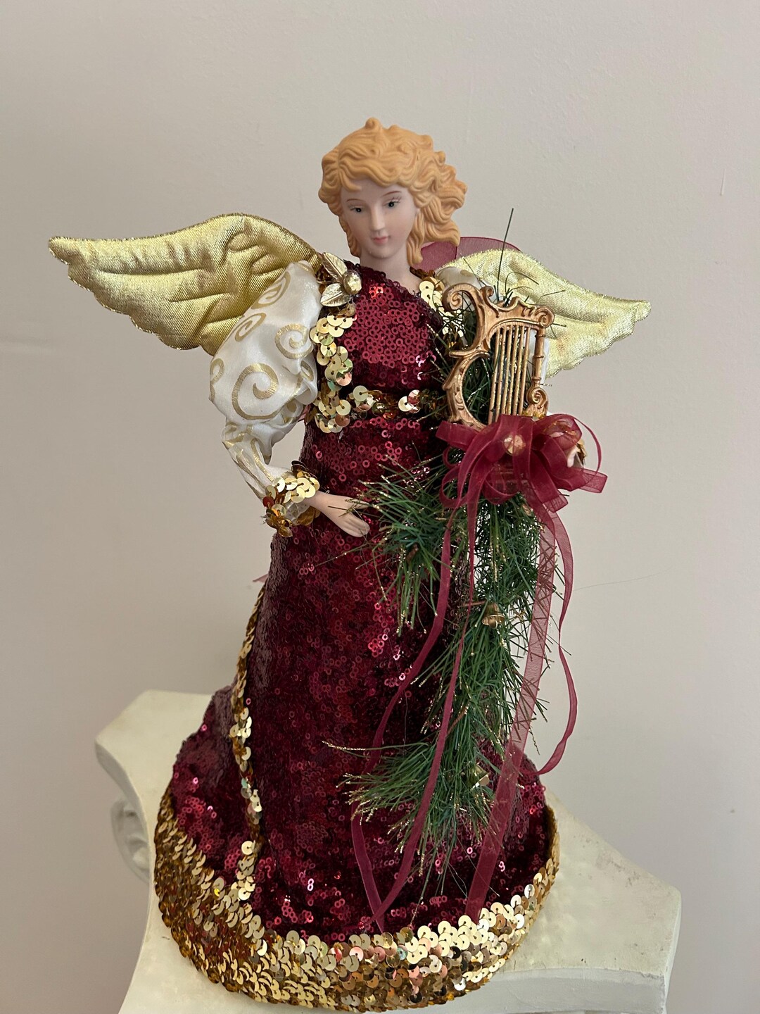 Porcelain Tree Top Angel - Etsy