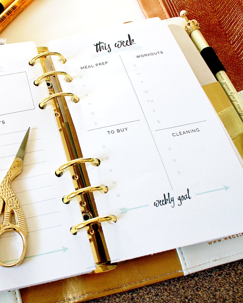 Personal Planner Starter Kit Bundle With Daily Weekly and | Etsy