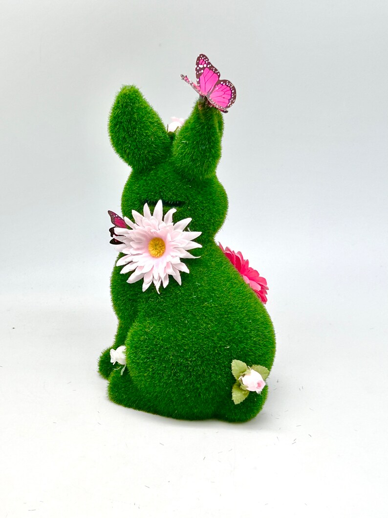 Flocked Terracotta Spring Bunny Statue Bank - Etsy