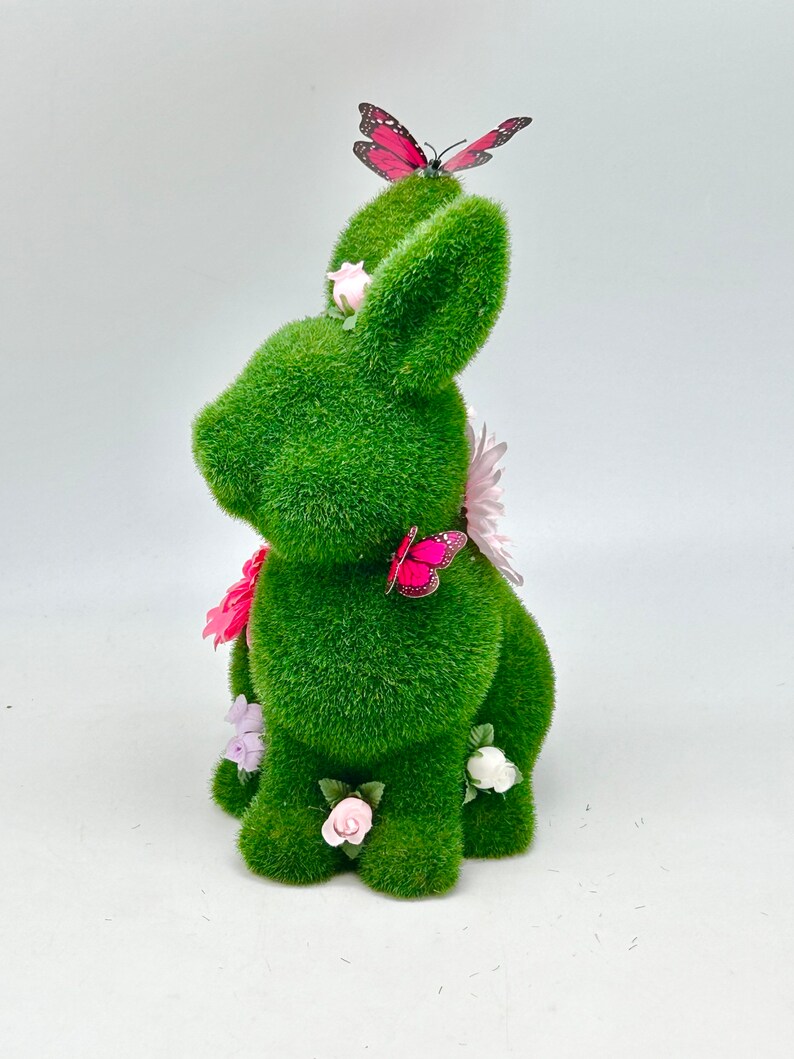 Flocked Terracotta Spring Bunny Statue Bank - Etsy