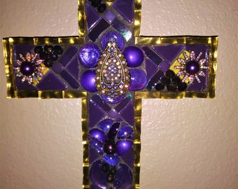 Mosaic tile cross | Etsy