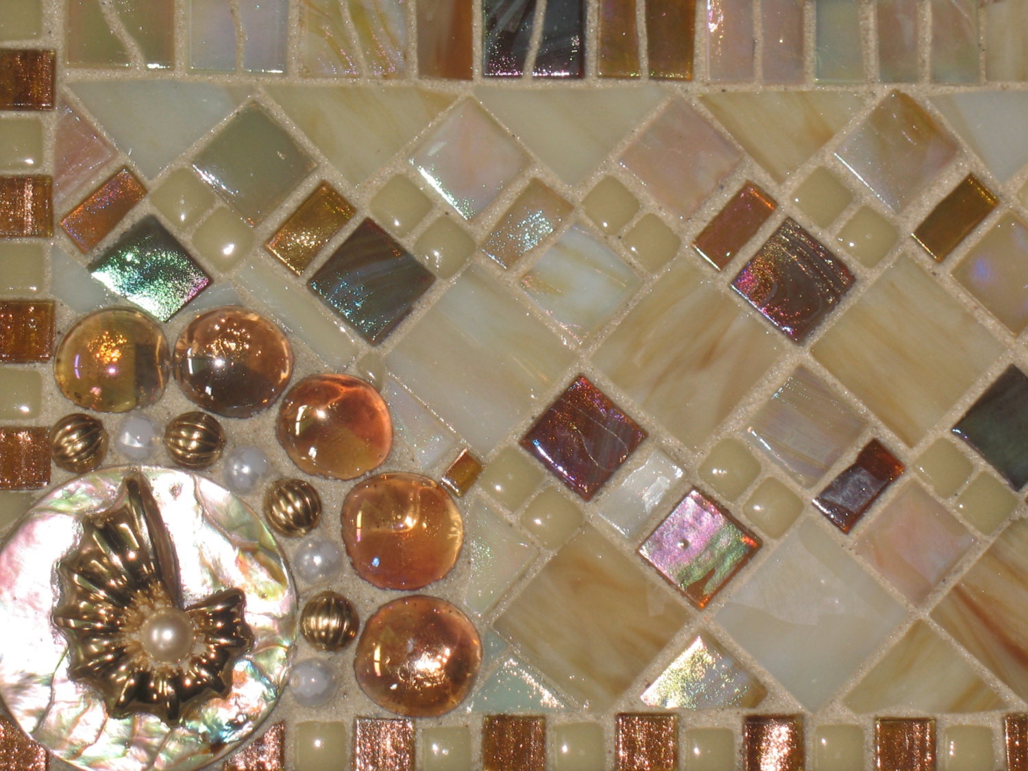 MOSAIC Tabletop PHOTO Frame,handmade,mosaic Glass Picture Frame, Gold ...