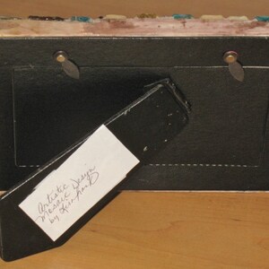 MOSAIC PHOTO Picture FRAME Chocolate Brown, Tan , Teal Mosaic Glass ...