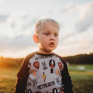Metalhead Printed Kids Baseball T Shirt - Etsy
