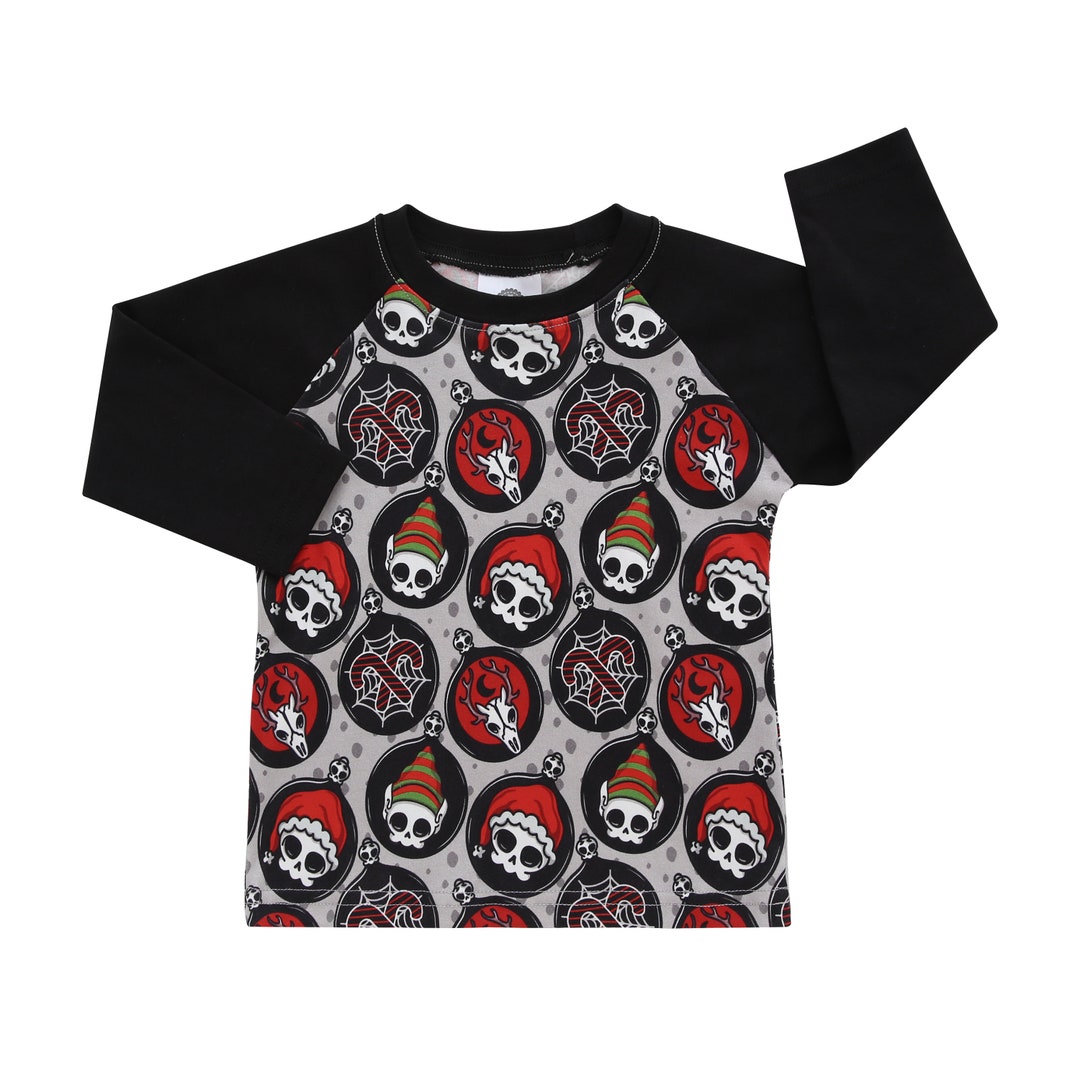 Santa Skull & Gothic Elves Baseball Style Kids T Shirt - Etsy