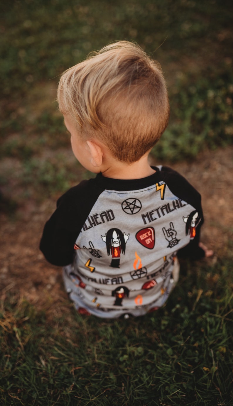 Metalhead Printed Kids Baseball T Shirt - Etsy