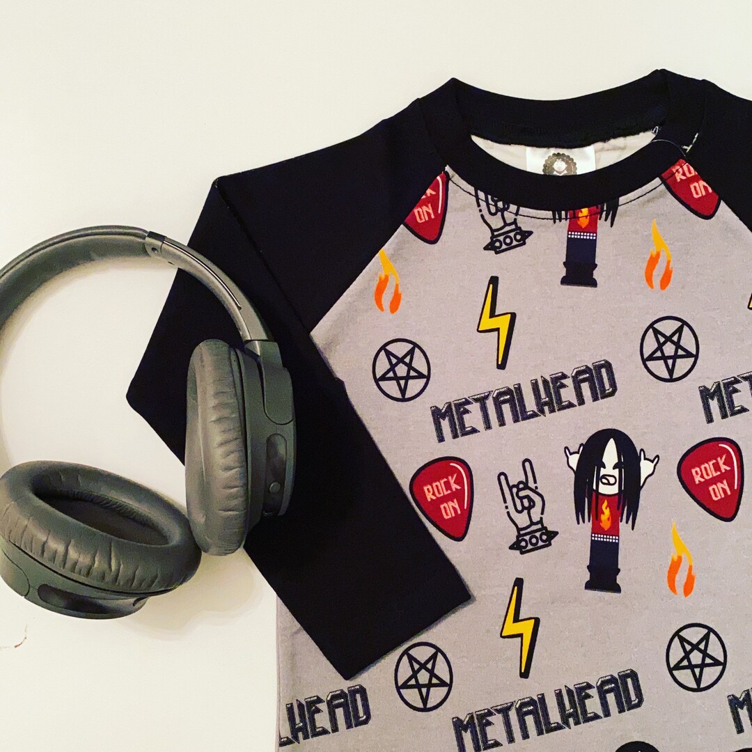Metalhead Printed Kids Baseball T Shirt - Etsy