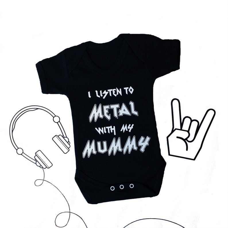 Metal Mummy Baby Vest - Etsy UK