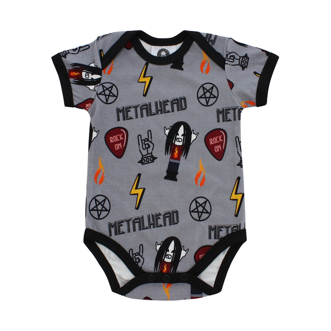 Metalhead Print Baby Vest - Etsy