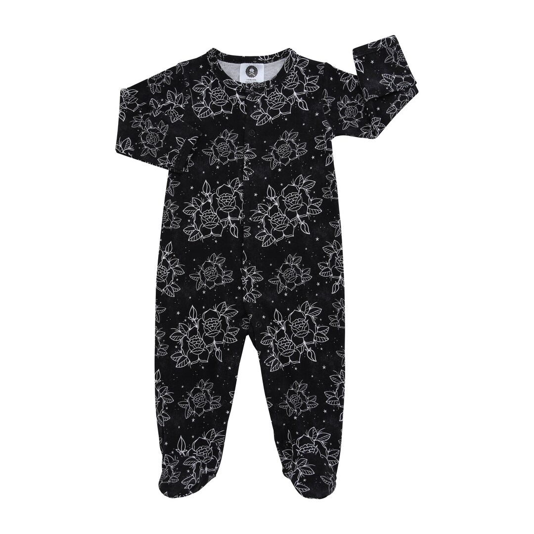 Rose Tattoo Sleepsuit With Mittens - Etsy
