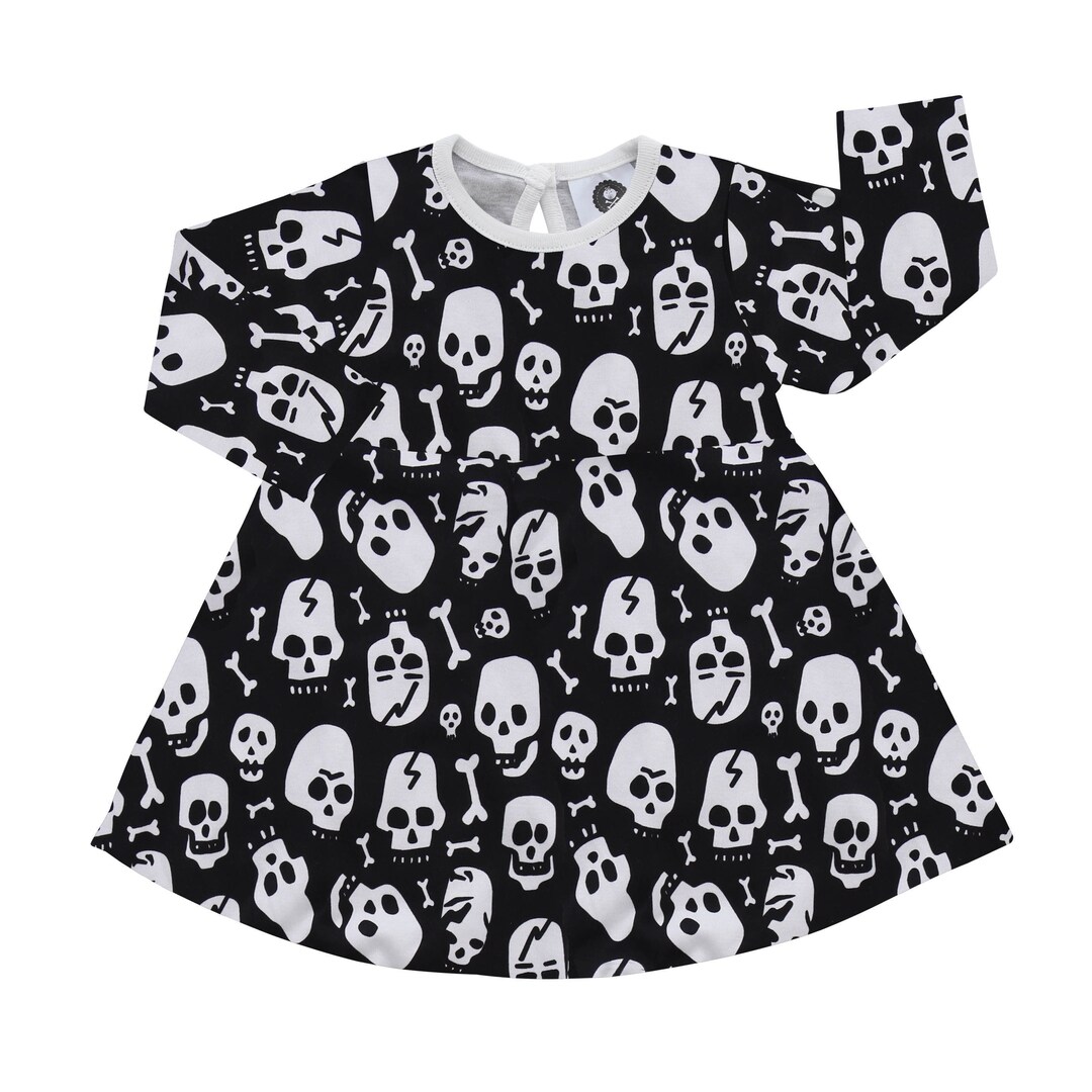 Skull & Bone Girls Dress - Etsy