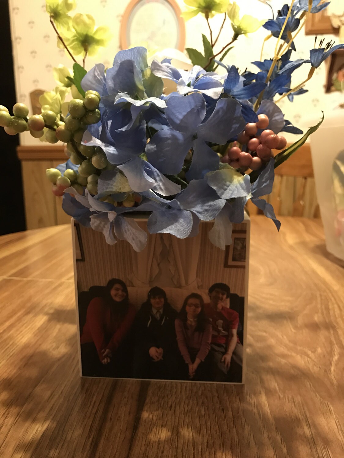 Wooden Centerpiece Photo Cube, 5 Size for Your Own Arrangements - Etsy