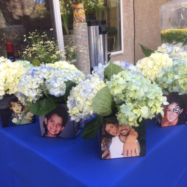 Wooden Centerpiece Photo Cube, 5 Size for Your Own Arrangements - Etsy