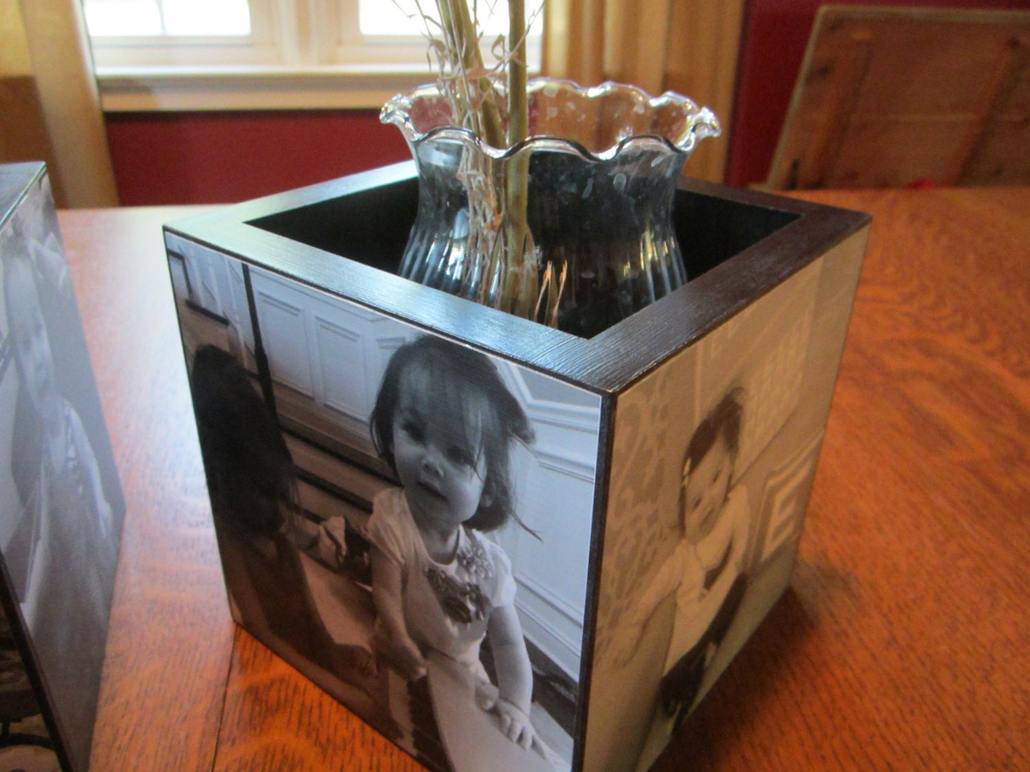 Wooden Centerpiece Photo Cube, 5 Size for Your Own Arrangements - Etsy