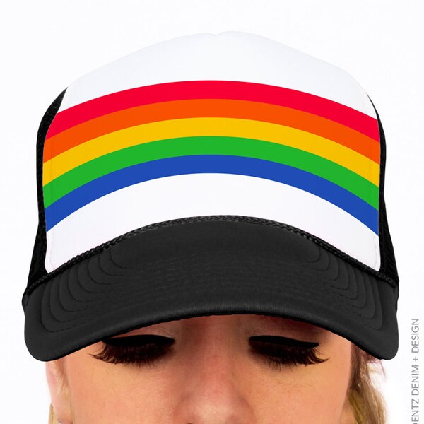 Rainbow Hat - Etsy