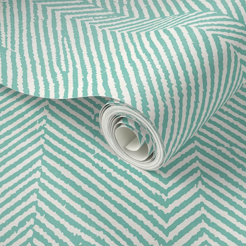 Zig Zag Pattern Wallpaper - Etsy