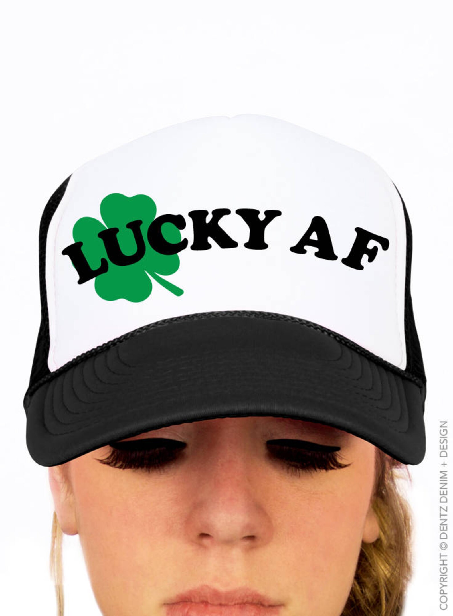 Lucky Lucky AF St. Patricks Day Trucker Hat St. Pattys - Etsy