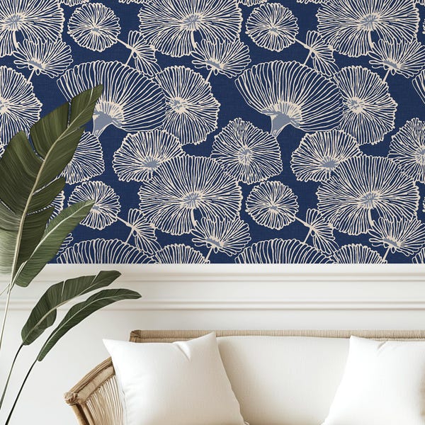 Navy Blue Wallpaper - Etsy