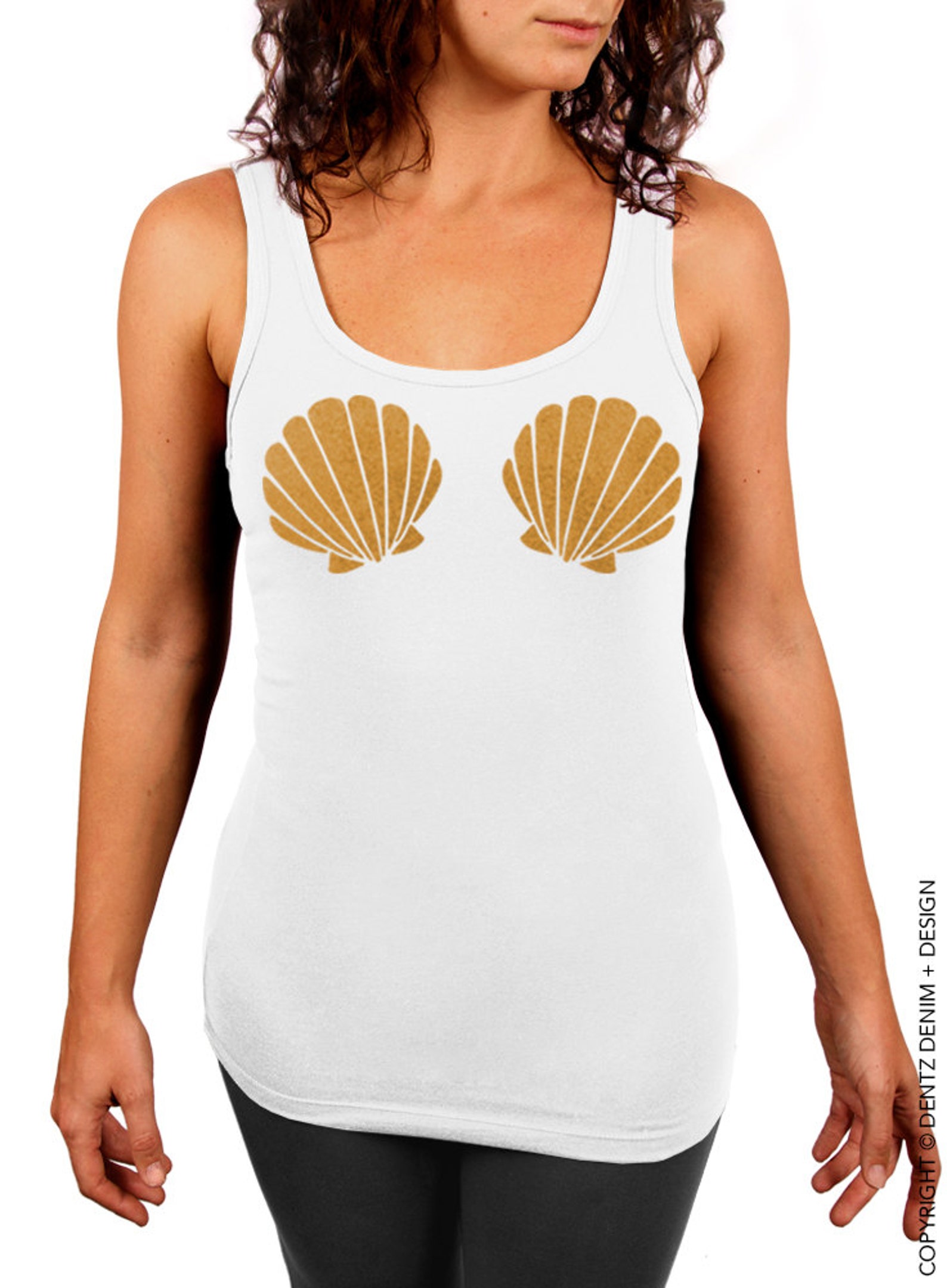 Mermaid Seashells Mermaid Top Seashell Bra Top Workout Tank | Etsy