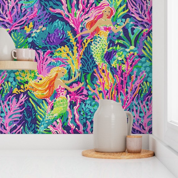 Mermaid Wallpaper - Etsy