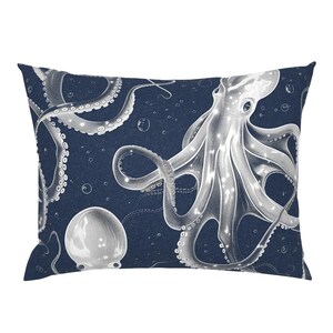 Underwater Octopus Fabric | Ocean-themed Cotton & Linen Fabric by the ...