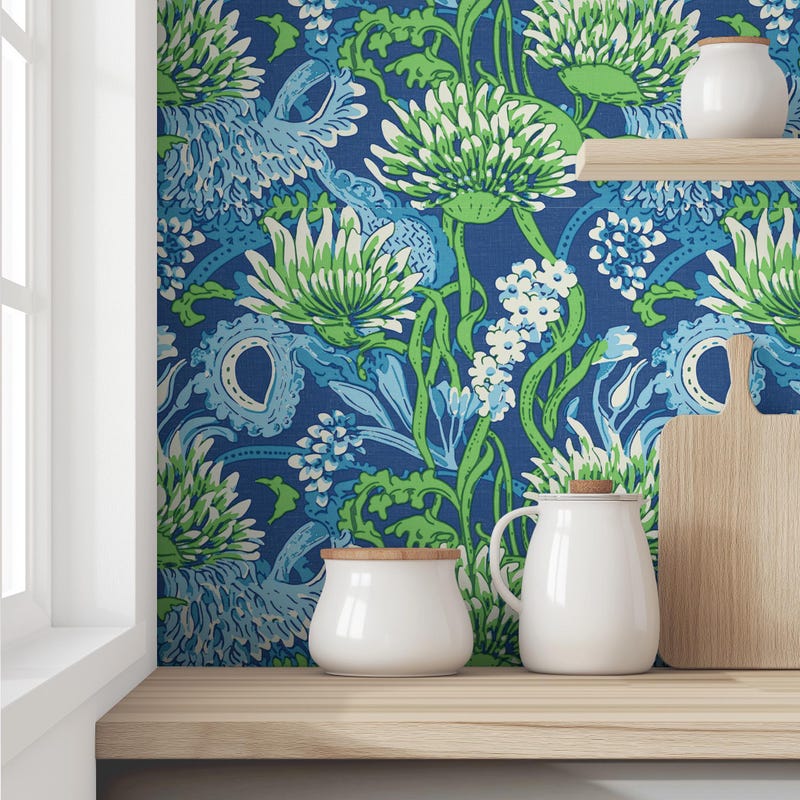 Preppy Blue Wallpaper - Etsy