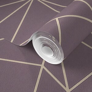 Muted Purple Geometric Wallpaper | Modern Minimalist Design | Peel ...