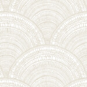 Natural Bohemian Scallop Shell Wallpaper | Blue Coastal Pattern | Peel ...