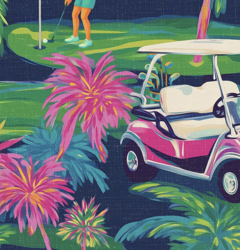 Golf Course Wallpaper: Tropical Coastal Vibes (peel & Stick, Pre-pasted ...