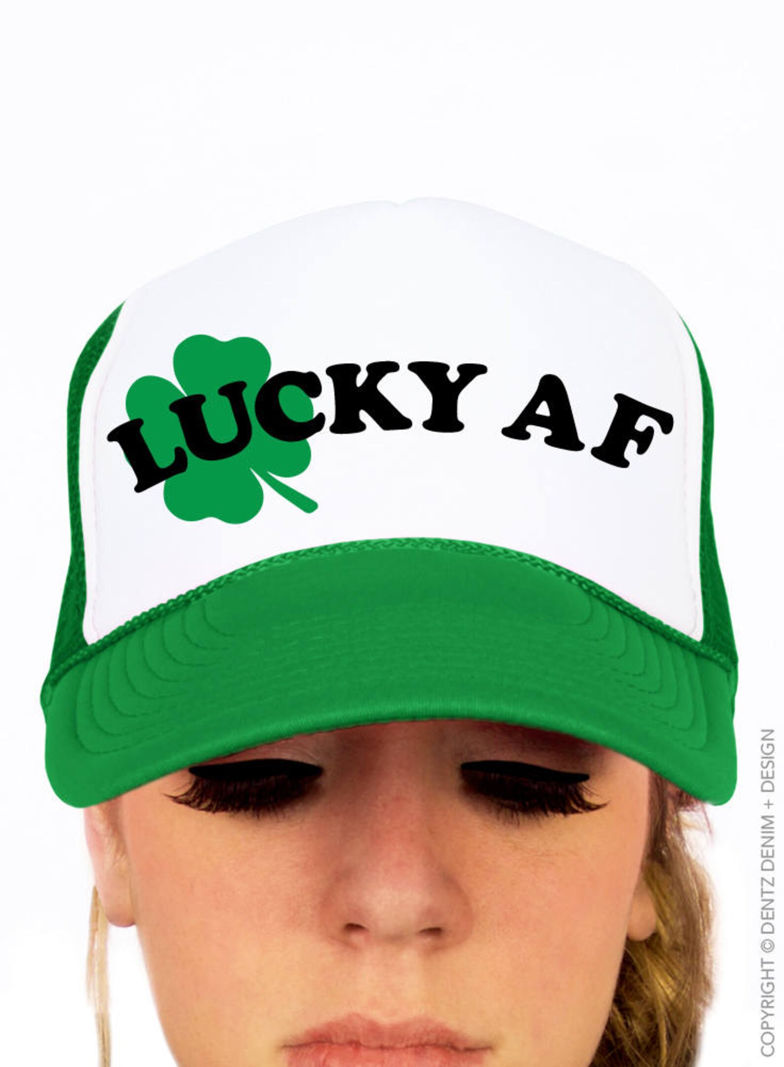 Lucky Lucky AF St. Patricks Day Trucker Hat St. Pattys - Etsy