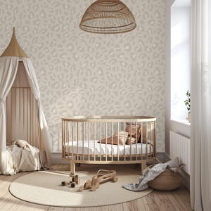 Beige Leopard Wallpaper - Animal Print Safari Design - Chic Neutral ...