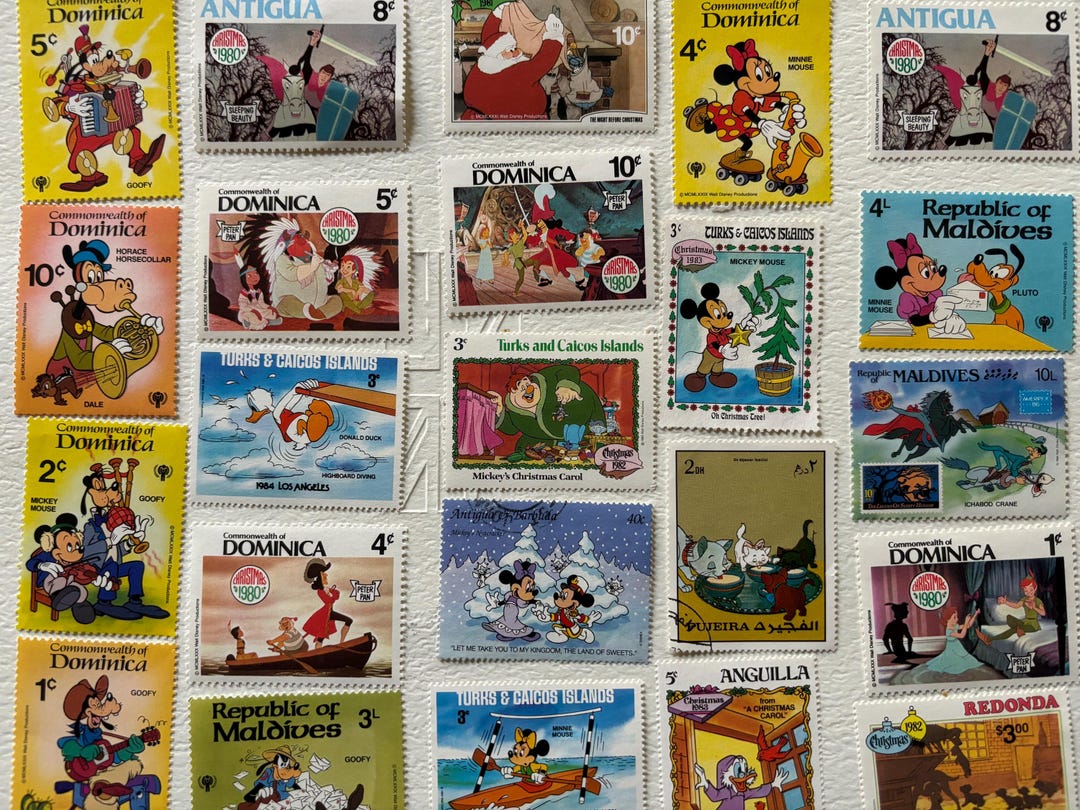 Disney Lot of Disney Postage Stamps for Scrapbooking, Decoupage, Paper ...
