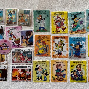 Disney Lot of Disney Postage Stamps for Scrapbooking, Decoupage, Paper ...