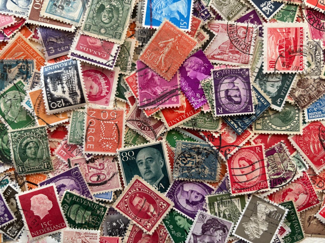 American Colors - 200 U.S. Postage Stamps - for Collections or Art ...