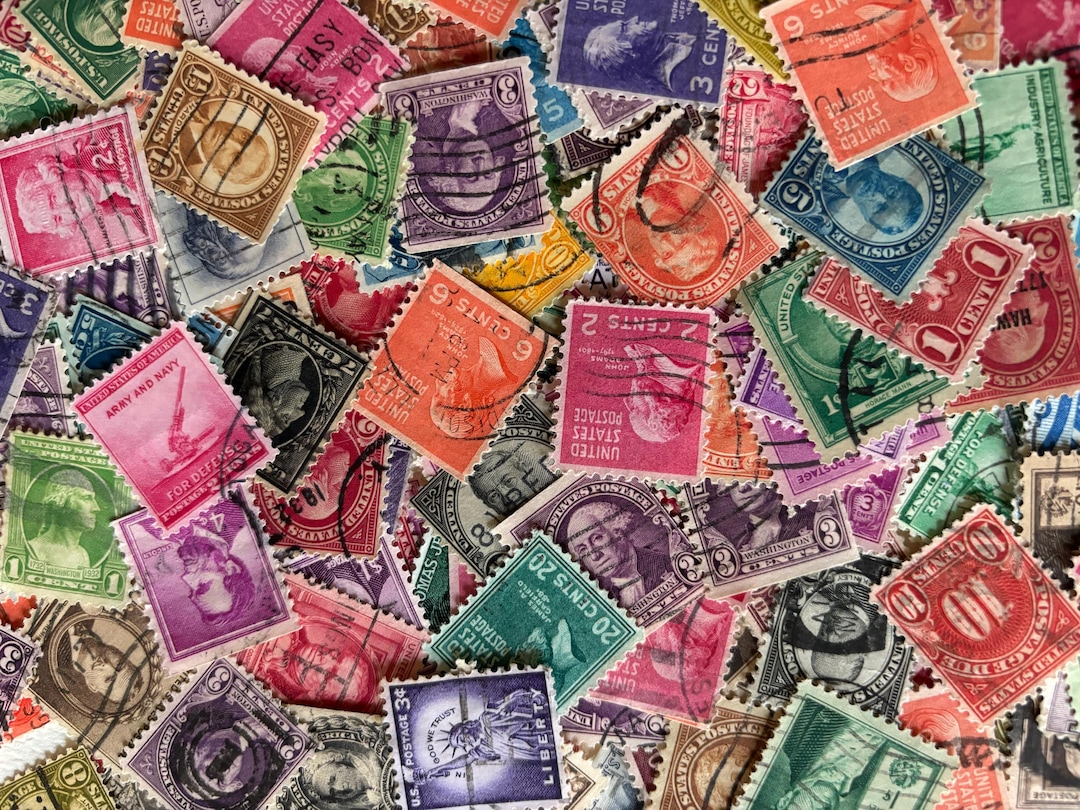 American Colors 200 U.S. Postage Stamps for Collections or Art Projects ...