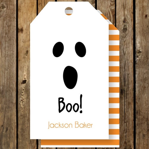 Boo Halloween Ghost Gift Tags Printable Gift Tags Favor - Etsy