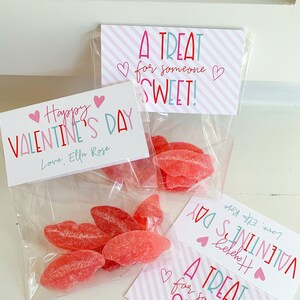 Personalized Valentine Treat Topper Kids Valentine Gift Tag Valentine ...