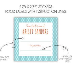 Personalized Food Labels | "from the Kitchen Of" Stickers | Baking ...