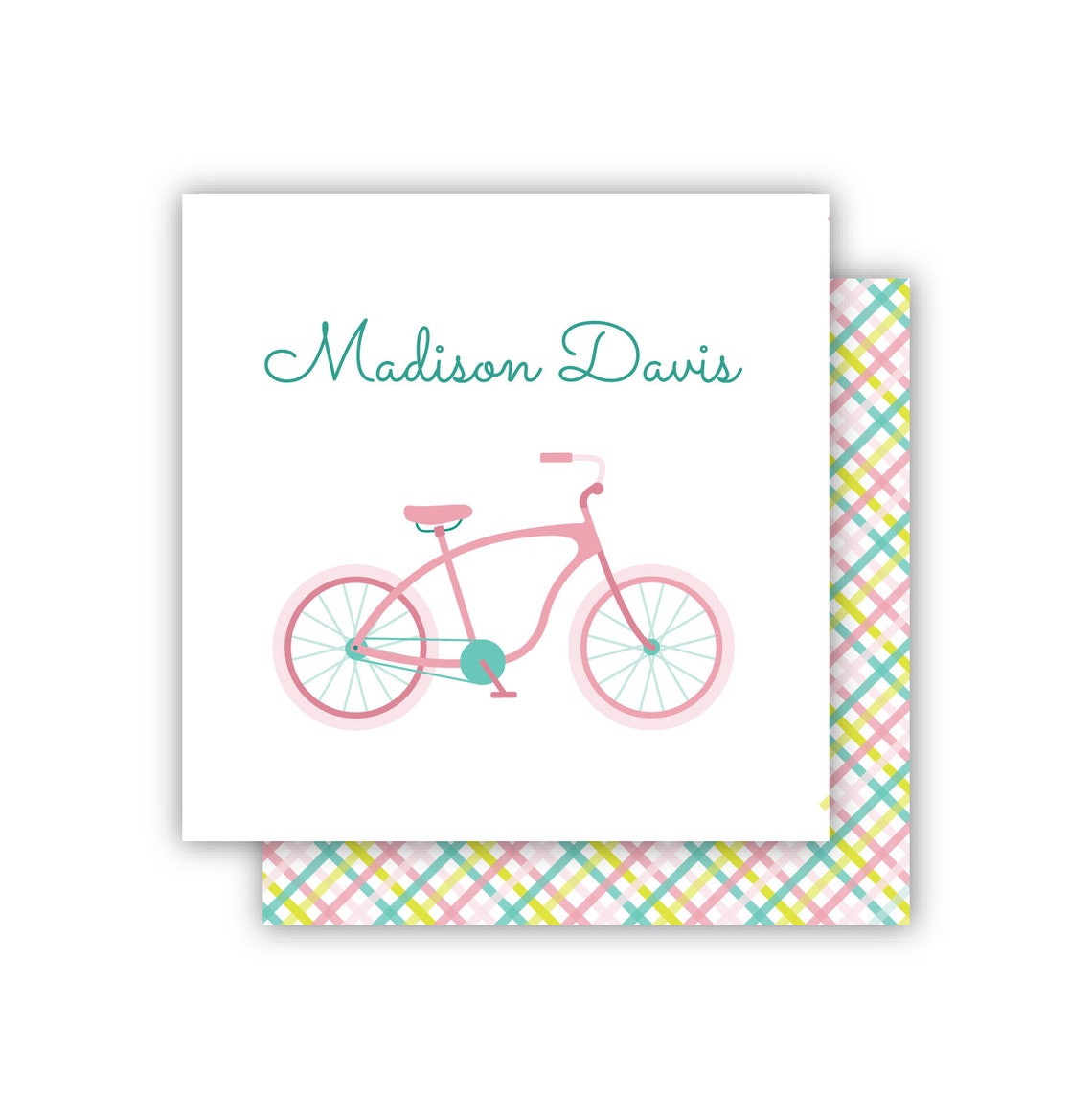 Bike Gift Tags Pink Bicyle Personalized Gift Tags Calling - Etsy