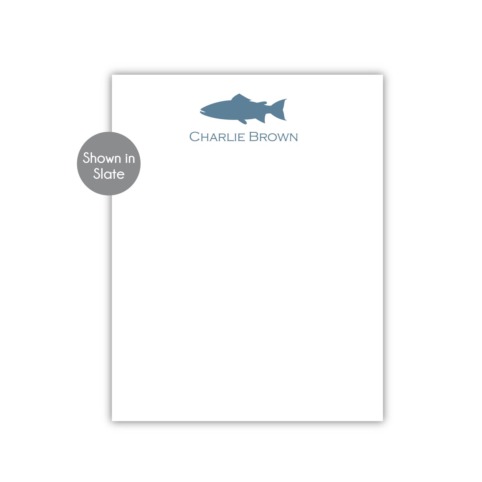 Personalized Fish Stationery Fish Note Cards Flat Note | Etsy