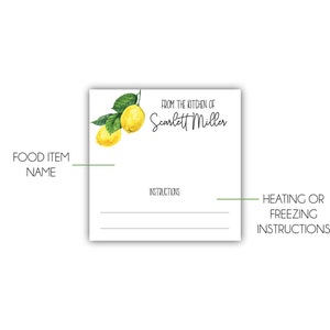 Personalized Food Label | "from the Kitchen Of" Stickers | Baked Goods ...